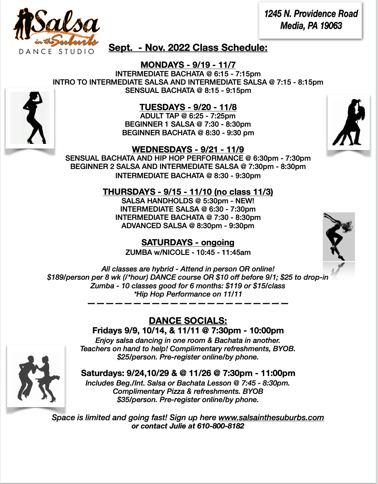 Group Class Start Dates & Schedule