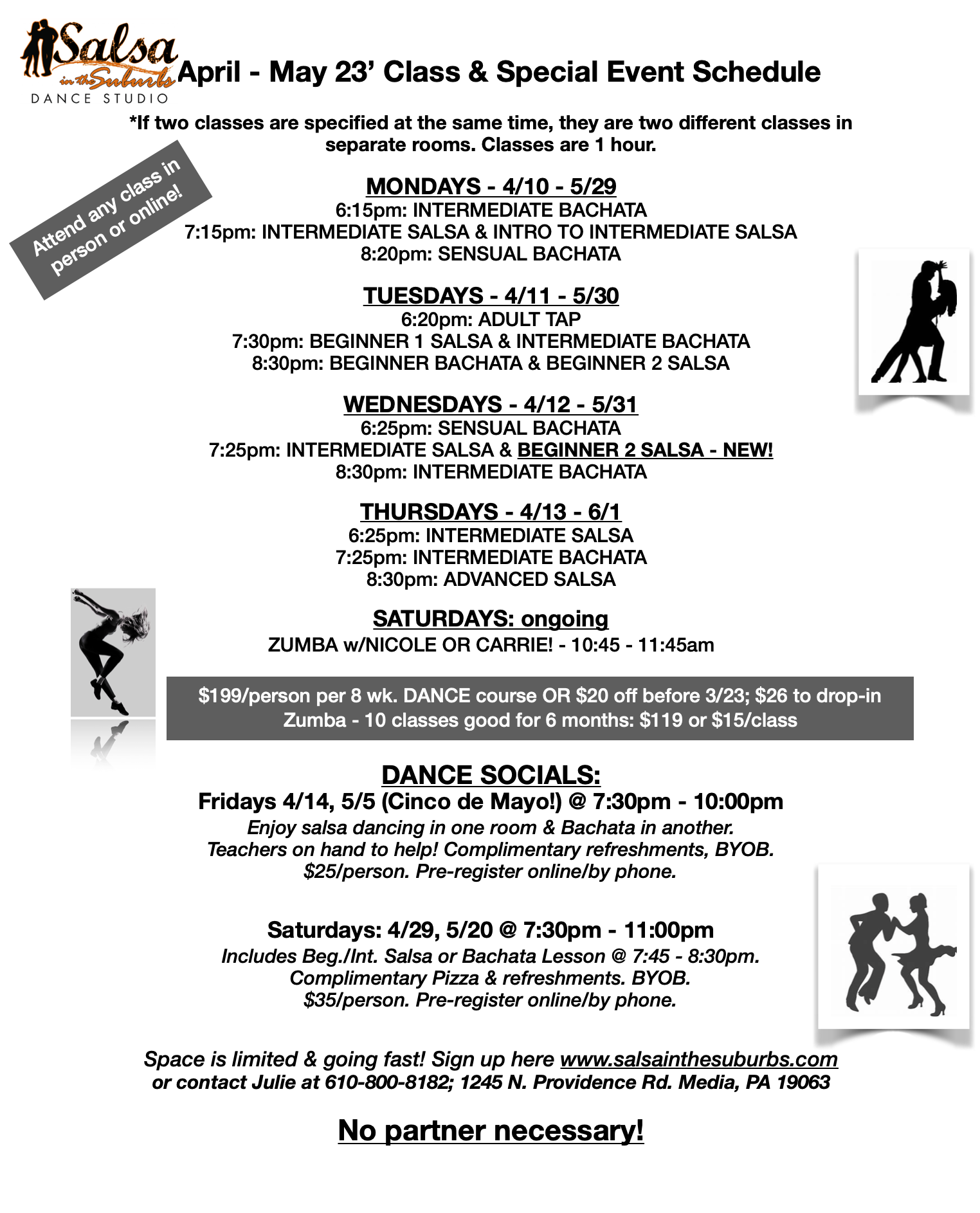 Group Class Start Dates & Schedule