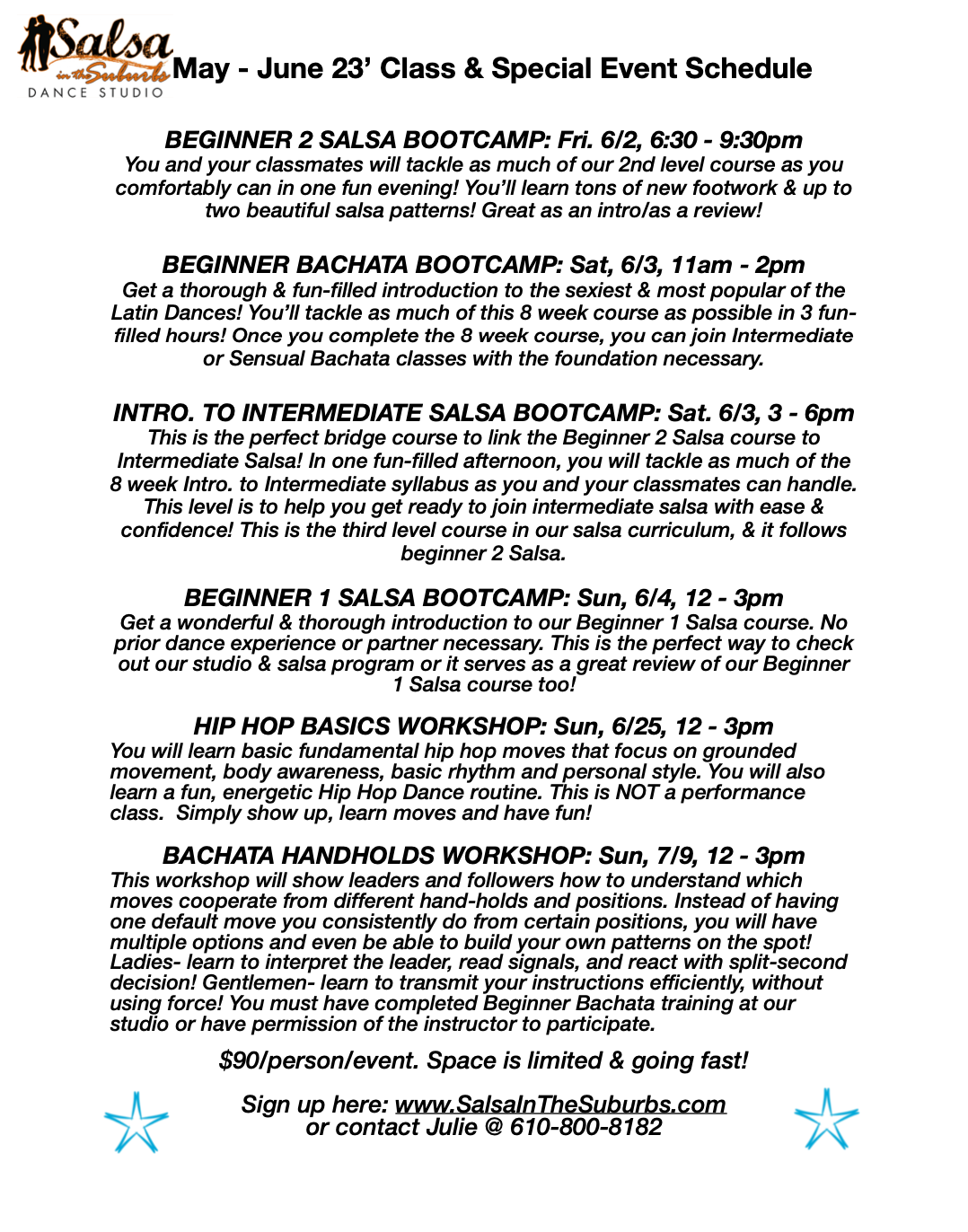 Group Class Start Dates & Schedule