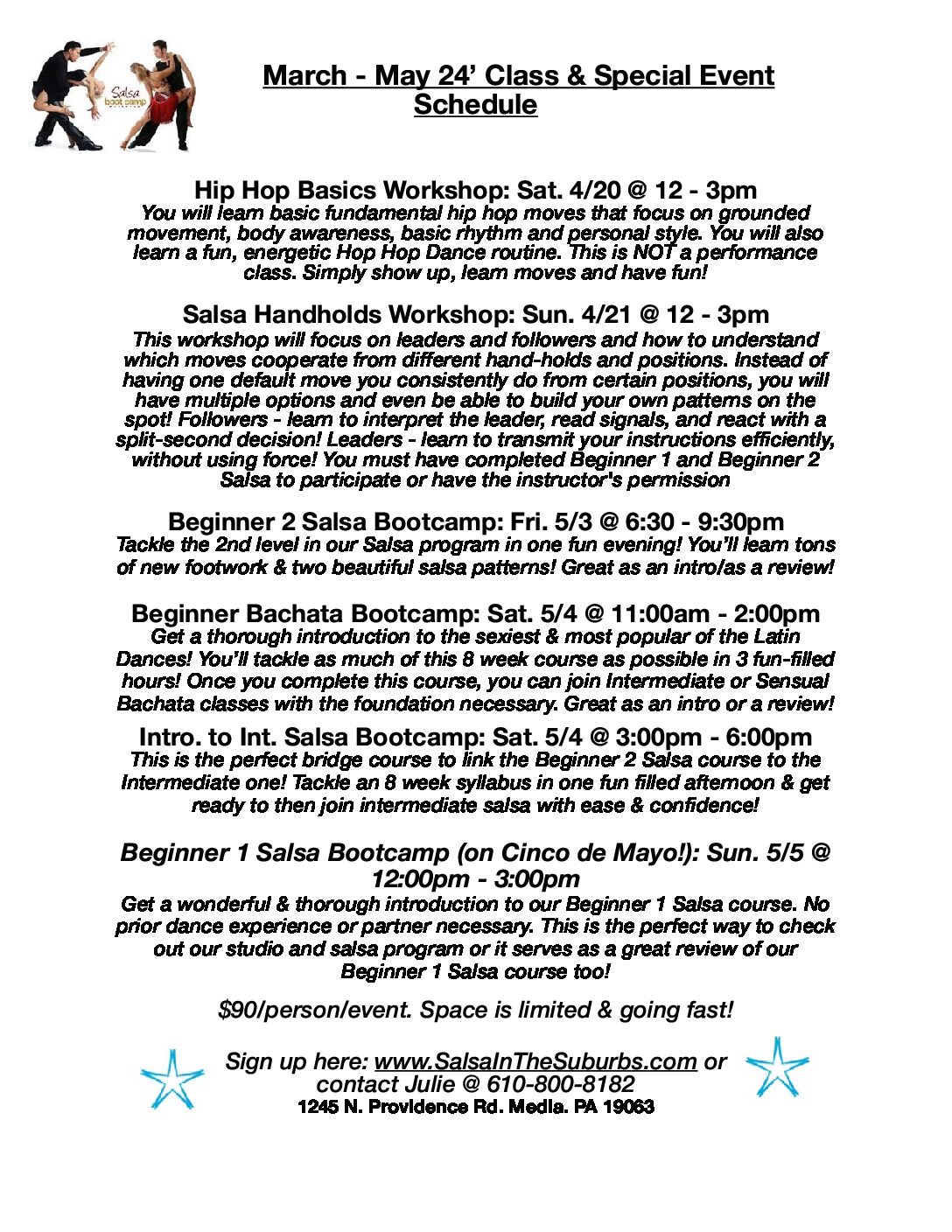 Group Class Start Dates & Schedule